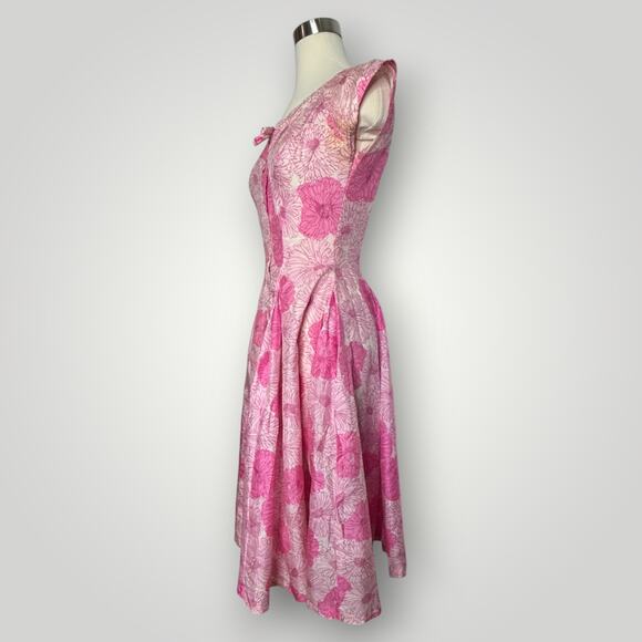 Pat Hartley | Dresses | Vintage Pat Hartley 95s Pink Floral Cocktail ...
